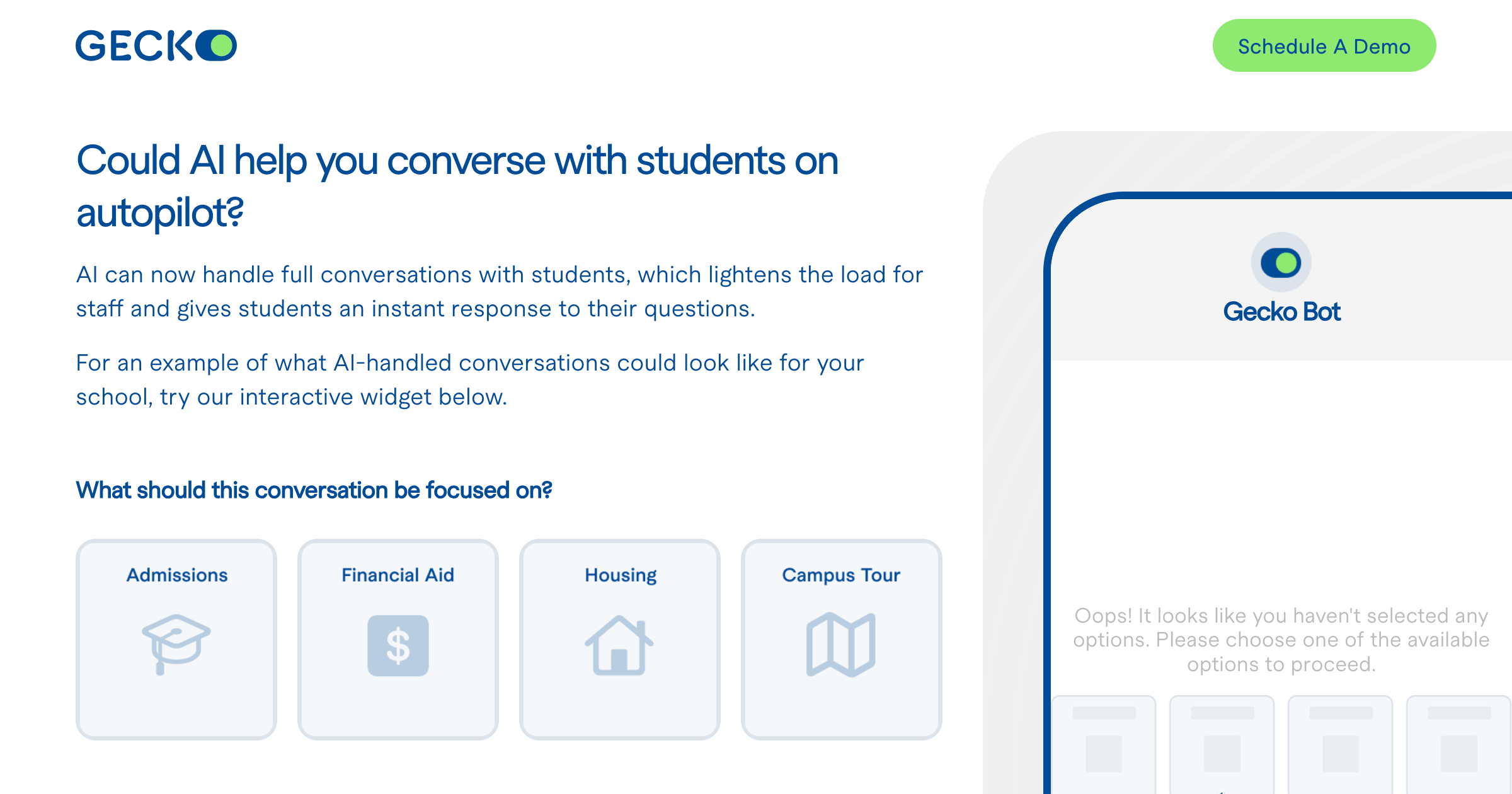Gecko's AI Conversations Widget